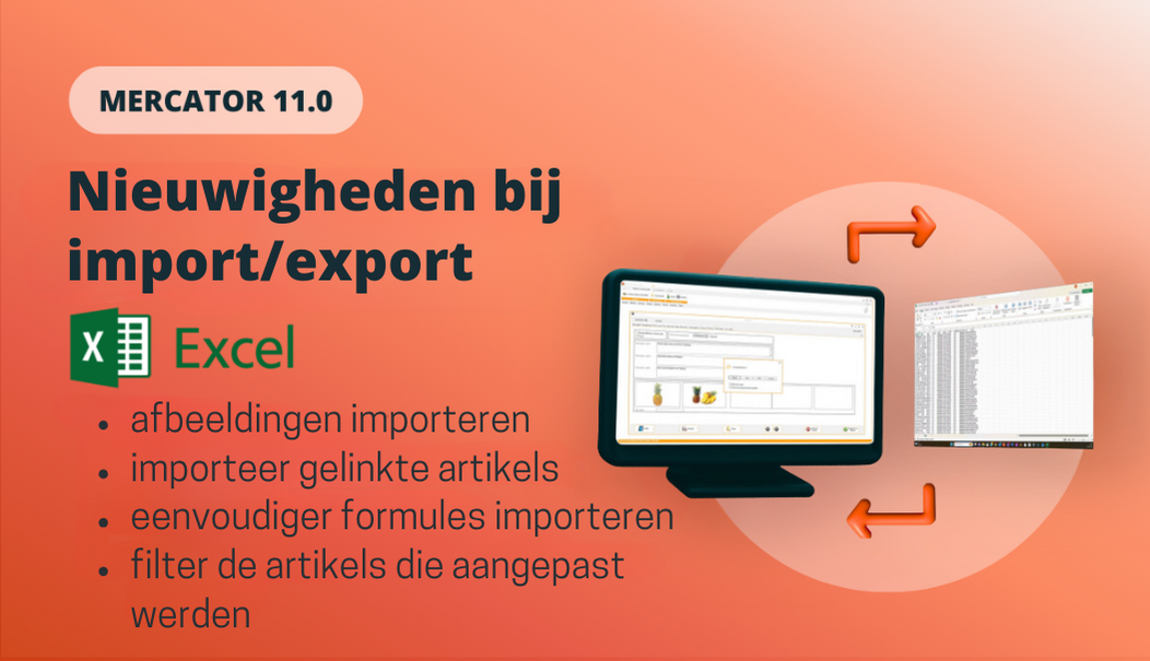 Mercator 11.0: nieuwe functies voor Excel importeren/exporteren
